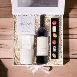 The Chic Chocolate & Wine Gift Box - wine gift baskets - USA delivery